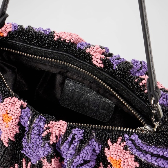 STAUD | Bags | Staud Beaded Bean Bag Quartz Acid Flora | Poshmark